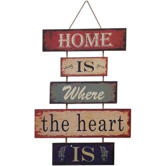 Pancarte Suspendre En Bois Plaque Design Vintage Décoration Maison ...