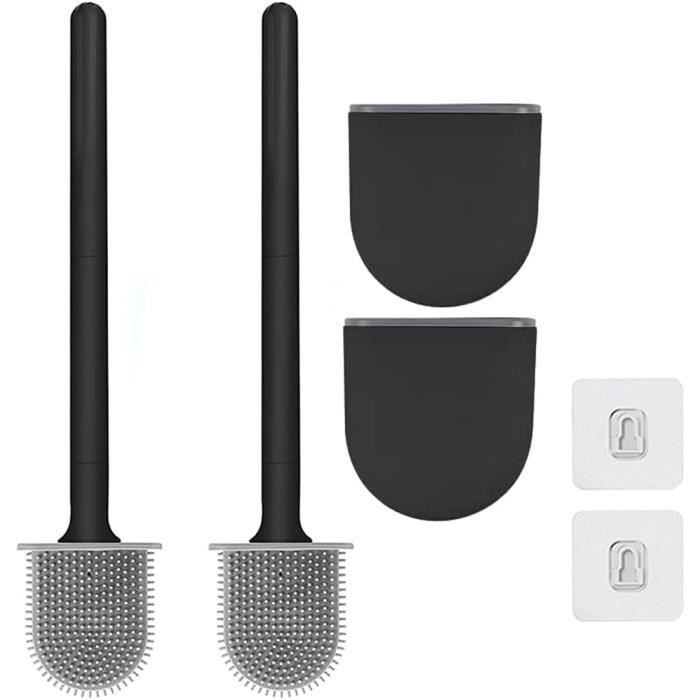 Lot De 2 Brosses Wc Et Supports De Qualité Supérieure - Fixation Murale ...