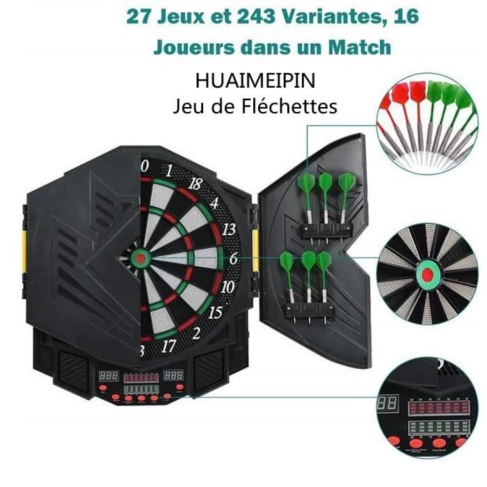 Jeu de Fléchettes Electronique - HUAIMEIPIN - Noir - 27 modes de jeu et ...