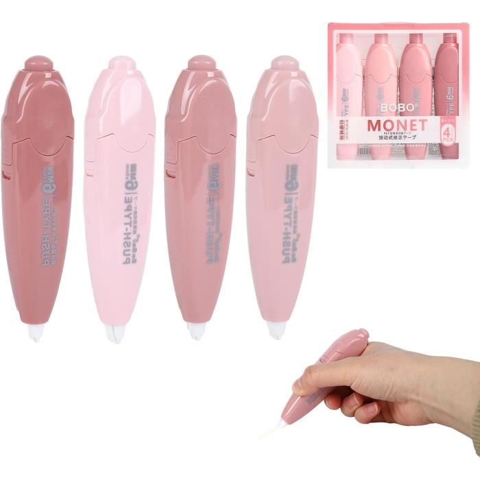 4 Pièces Blanco Correcteur,Extensible Ruban Correcteur Stylo,6M X 5Mm ...