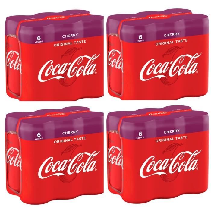 Coca Cola Cherry 24 unités de 330ml, canettes slim - Cdiscount Au quotidien