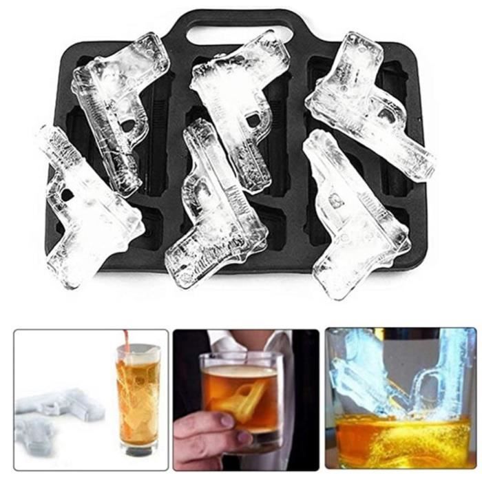 EJ.life Moule en silicone souple en forme de pistolet à glace pour ...