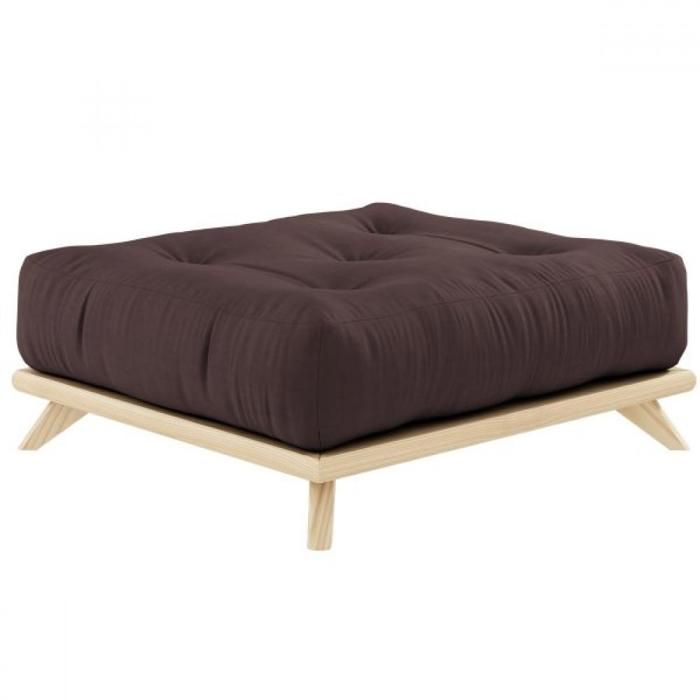Pouf futon SENZA pin naturel coloris marron de 90 x 100 cm. - Cdiscount ...