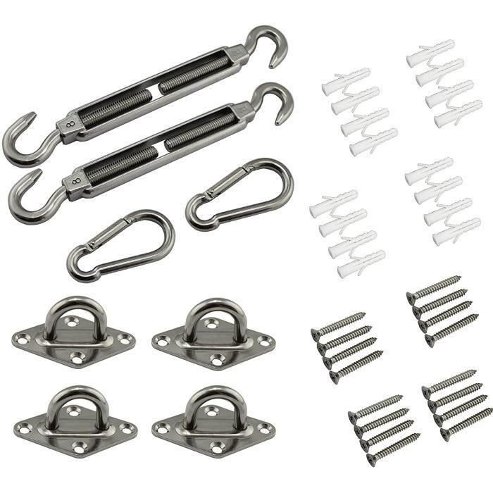 Kit de fixation pour voile d'ombrage - KIMISS - Cloud-Kit - Acier ...