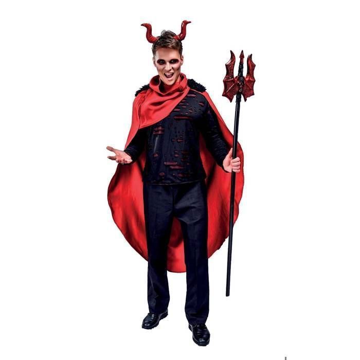 Déguisement diable adulte - PTIT CLOWN - Diable Terrifiant Homme - Cape ...