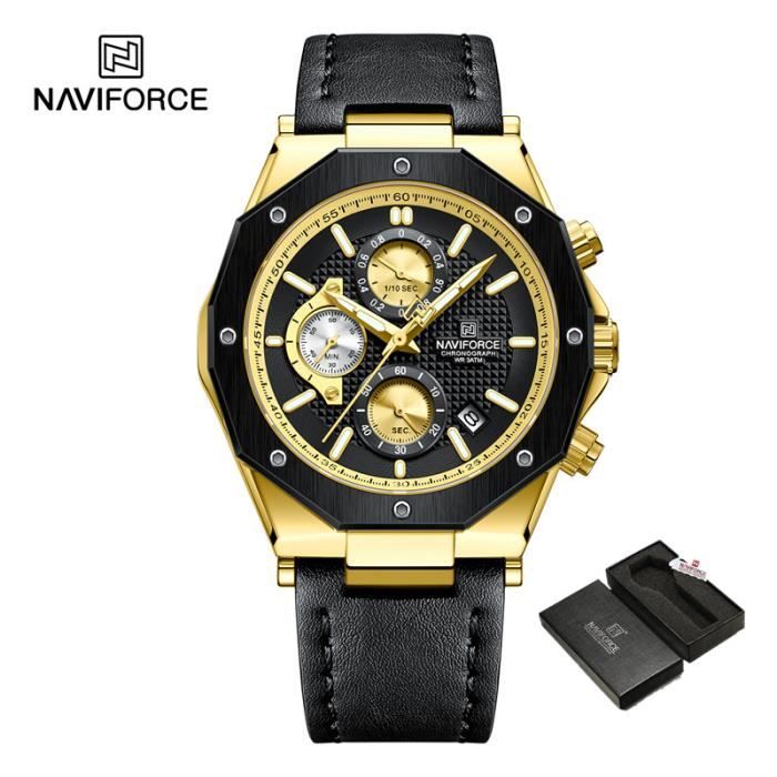 Naviforce 1 Montre 1 Quartz Pour Hommes Bracelet En Cuir Sport ...