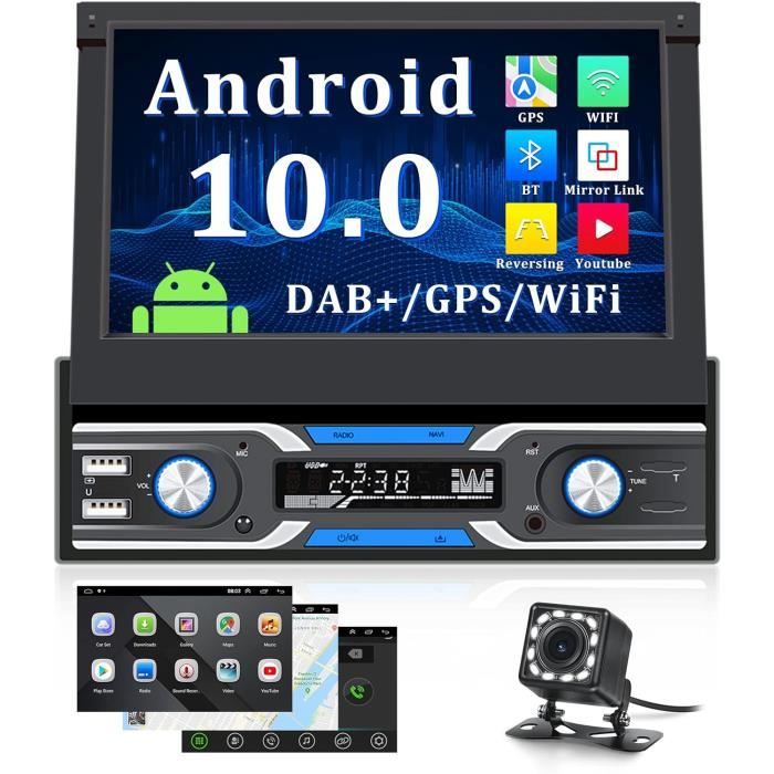 Dab+ Autoradio Android 1 Din Navi, 7" Écran Tactile Rétractable Flit ...
