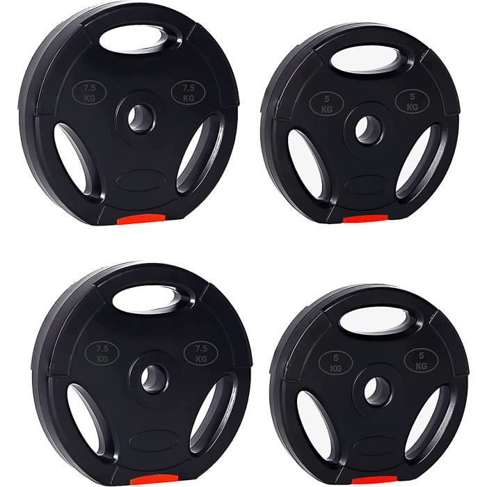 Zoomyo Disques, kit de 4 poids avec perforation de 30 mm standard, pour ...