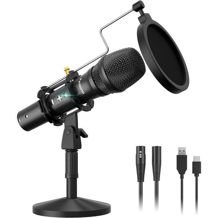 Micro Instrument Dynamique Usb-Xlr, Metal Professional,Microphone Vocal ...