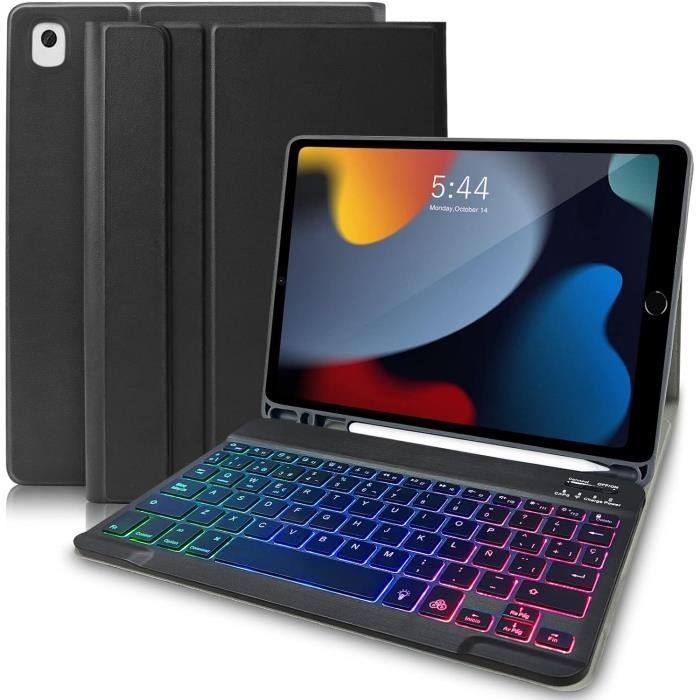 Coque Avec Clavier Pour Ipad 10.2 9Ème Gen 2021-8Ème Gen 2020-7Ème Gen 2019 Espagnol Ñ ...