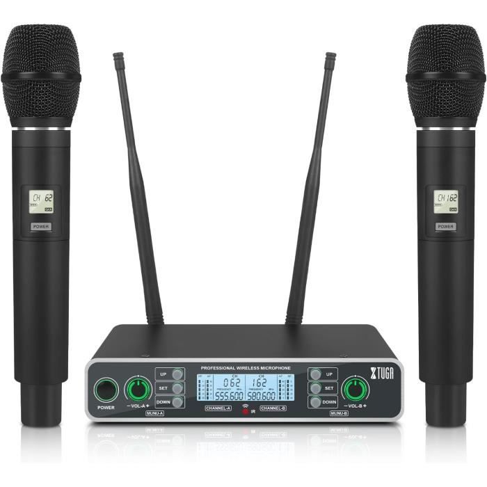 U250 Système De Microphone Sans Fil Uhf 2X100 Canaux, Double Micro Sans ...
