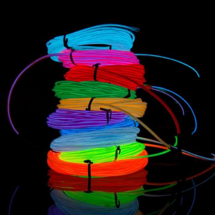 Neon Fil LED Lumineux Flexible 5M interieur, Couleur: Jaune - Cdiscount ...