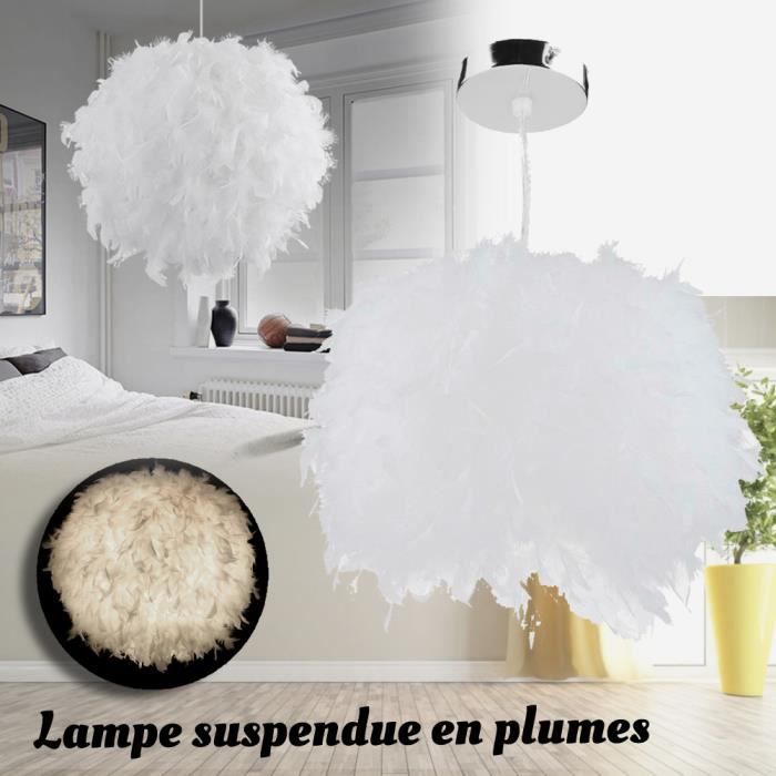 Plume Suspensions Moderne E27 Pendentif Luminaires pour salon chambre ...