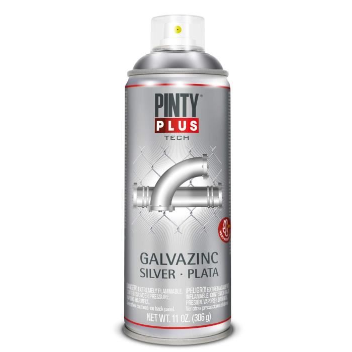 Peinture bombe - PINTY - Galvazinc - Argent brillant G150 - Protection ...