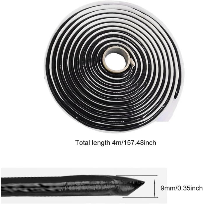 Cordon Adhésif Rond En Butyle 9 Mm X 4 M Ruban Adhésif Double Face En Butyle Noir Pour Fenêtre ...
