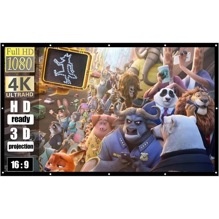 Écran De Projection Portable 100120150 Pouces Hd 16:9 Écran De ...