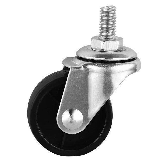 Roue universelle,4 Pcs-2 pouces--Roue universelle M8 à vis en PP noire ...