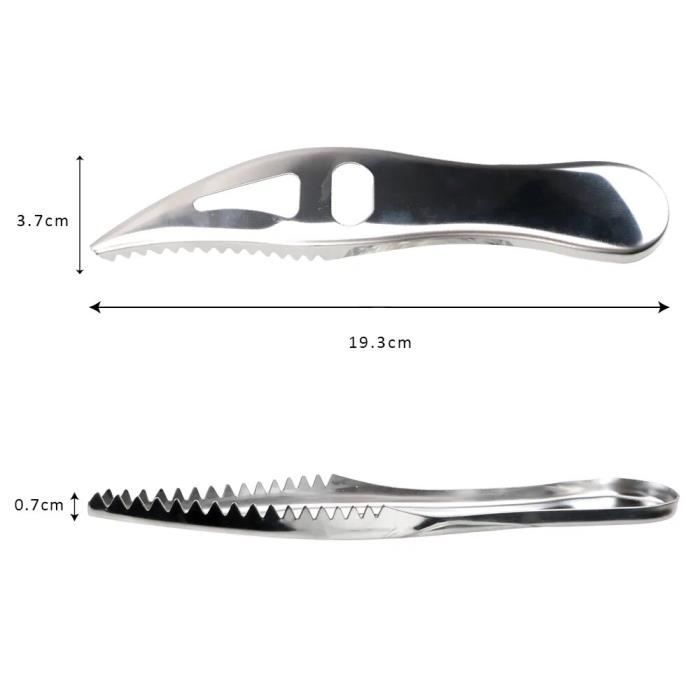 Couteau à écailles de poisson - Inox - 19.1cm - Outils de fruits de mer ...