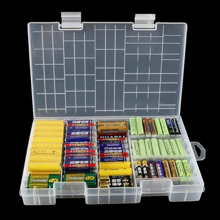 1 Pcs Boîte À Piles En Plastique,Boîte De Rangement Pour Piles Boîtier ...