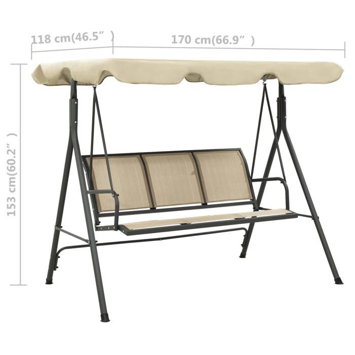 VENTE-FLASH Résistante aux UV/Anti-UV Balancelle de jardin - avec ...