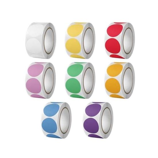 4000 Étiquettes Autocollantes Rondes, 25mm Gommettes Rondes Multicolore ...
