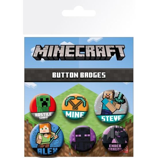 MINECRAFT Pack de Badges Mix - Achat / Vente badges - pin's MINECRAFT ...