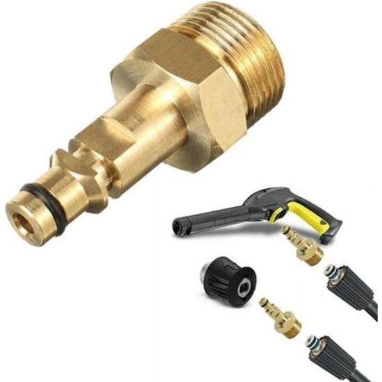 Adaptateur Pour Nettoyeur Haute Pression M22 3200 Psi En Laiton Massif Raccord Rapide Adaptateur ...