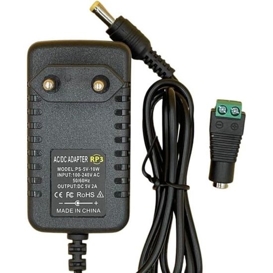 5V 2A Adaptateur Alimentation Transformateurs 220V Ac - 5V Dc10W ...