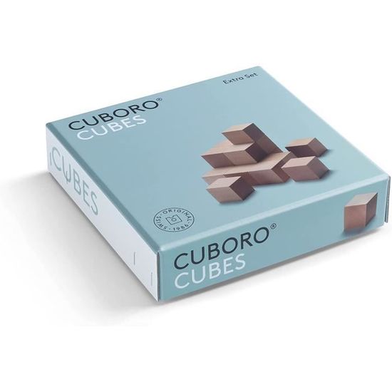 Jeu de construction - CUBORO - Cubes - 16 éléments - Bois de hêtre ...
