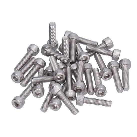 Vis à tête creuse - EJ.LIFE - M5 - Acier inoxydable A2-70 - Lot de 30 pièces - Hexagonale ...