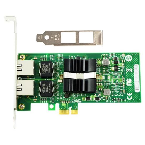 82576-T2 Puce Gigabit PCI-E X1 Double Port Carte Adaptateur RéSeau ...