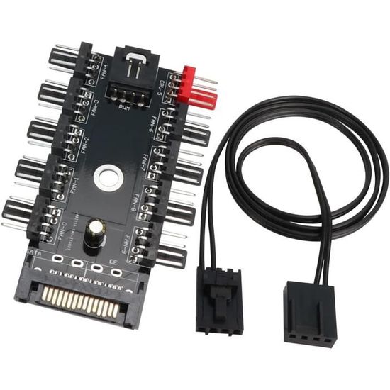 Hub Ventilateur Pc Fan Controller Pwm Controller Equipé De 1 Câble Pour ...