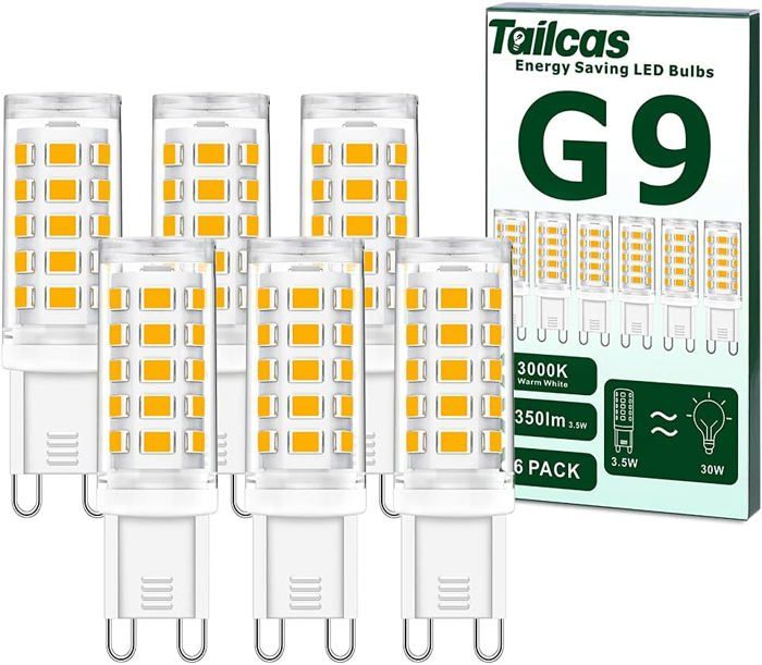 Ampoule LED G9 35W Blanc Chaud 3000K G9 LED Sans Scintillement Lumiere quivalent Aux Ampoules ...