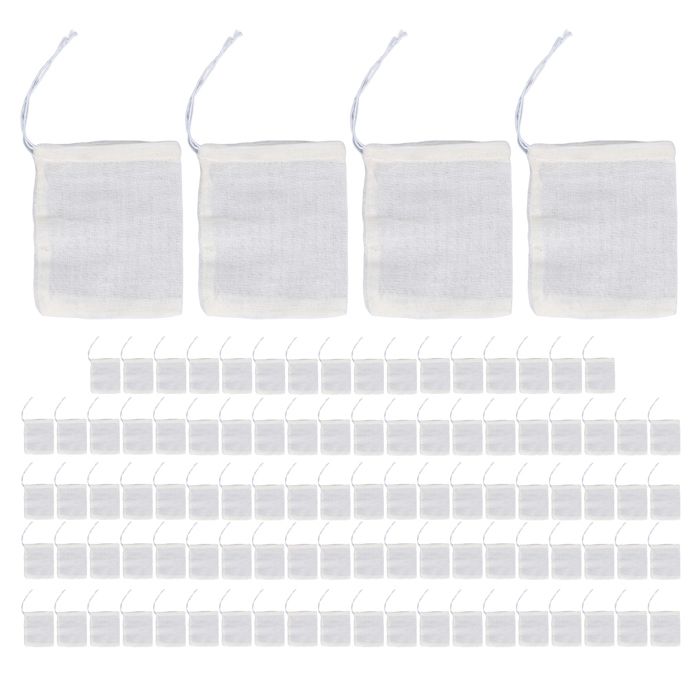 Lot de 100 sachets en coton avec cordon de serrage 8 cm x 10 cm ...