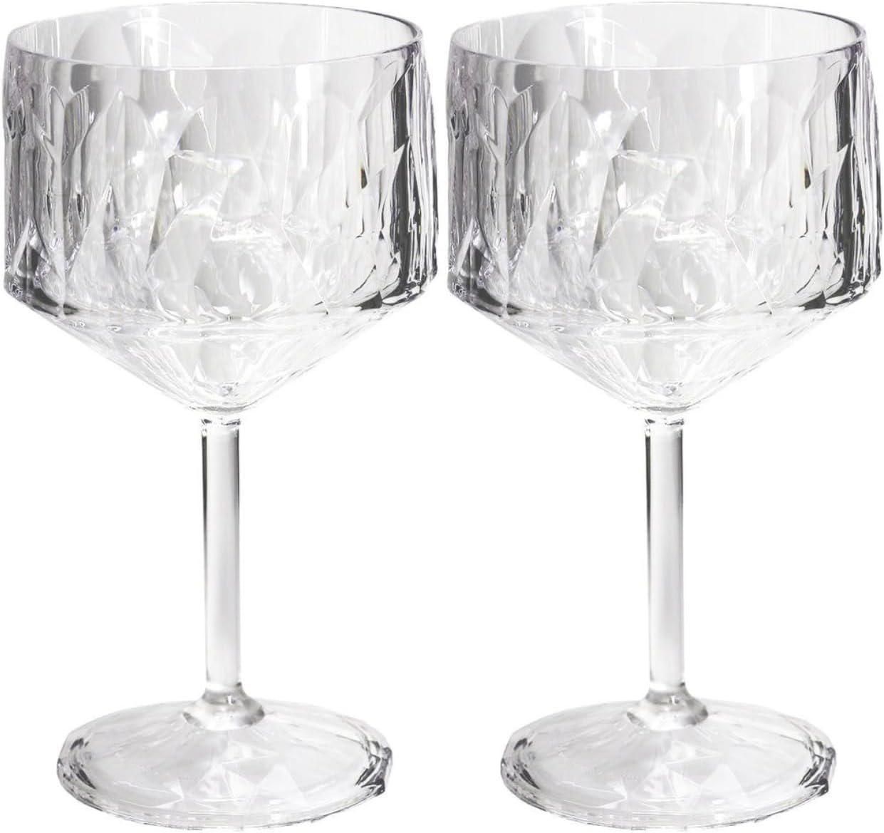 Koziol Superglas Club No.15 Lot de 2 verres à cocktail et à gin 400 ml avec pied en plastique ...