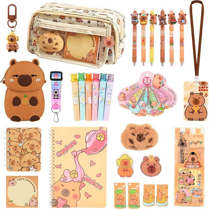 Fantspati Papeterie Capybara Papeterie Fille Garçon, Kawaii Papeterie ...
