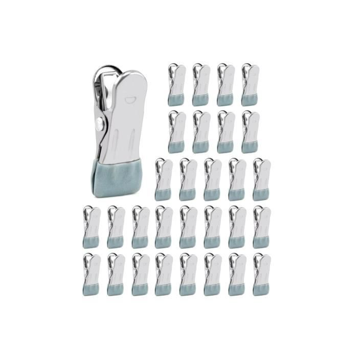 30PCS Pince à Linge INOX Antidérapants,Épingle à Linge Extérieur ...