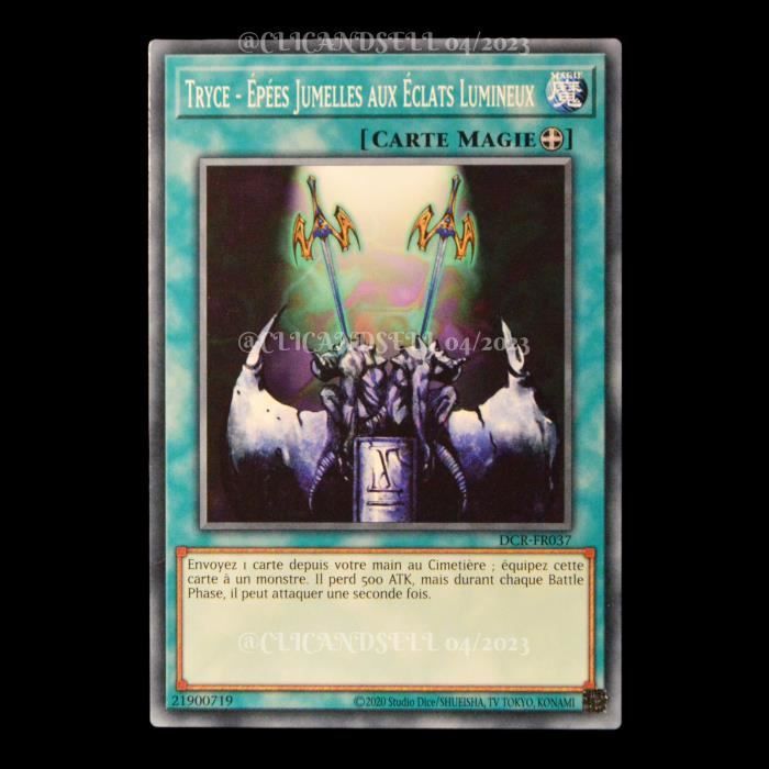 Carte YU-GI-OH DCR-FR037 Tryce - Épées Jumelles aux Éclats Lumineux - Cdiscount Jeux - Jouets