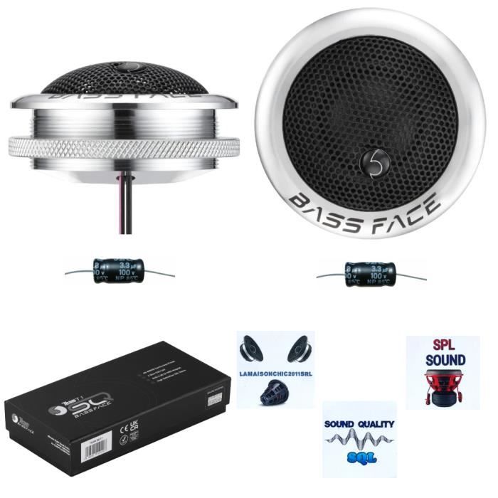 2 tweeter BASS FACE TEAM SQ T.1 6 cm 60 mm diamètre 45 watt rms 90 watt ...