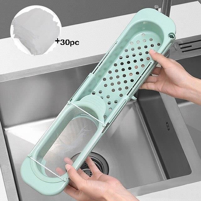 Égouttoir rétractable - Light Green - 1 bac - Plastique - 50 cm x 50 cm ...