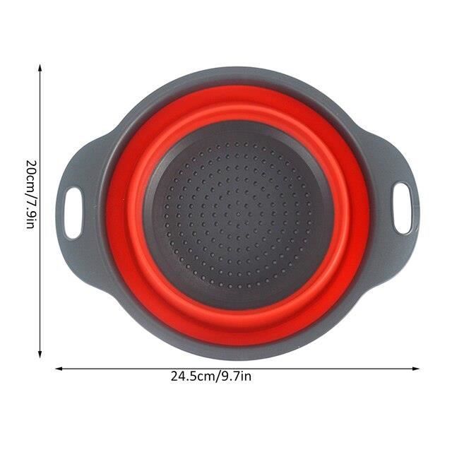 La couleur rouge Panier de vidange pliable en Silicone, panier de ...
