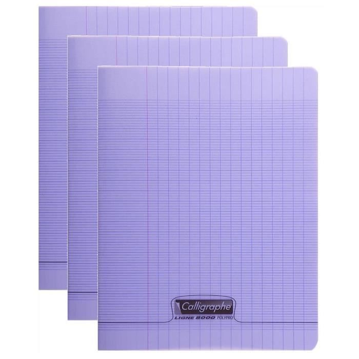 Cahier - CALLIGRAPHE - 17x22 cm - 96 pages - Séyès - 90g - Violet ...
