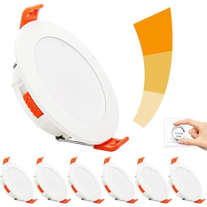 Spot Led Encastrable Dimmable Extra Plat 5W Spot Etanche Salle De Bain Ip44 Plafonnier Led 500Lm ...