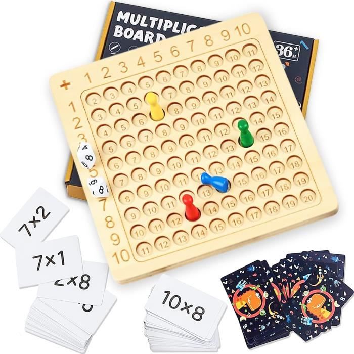 Jeux De Plateau Table De Multiplication En Bois, Tableau De ...