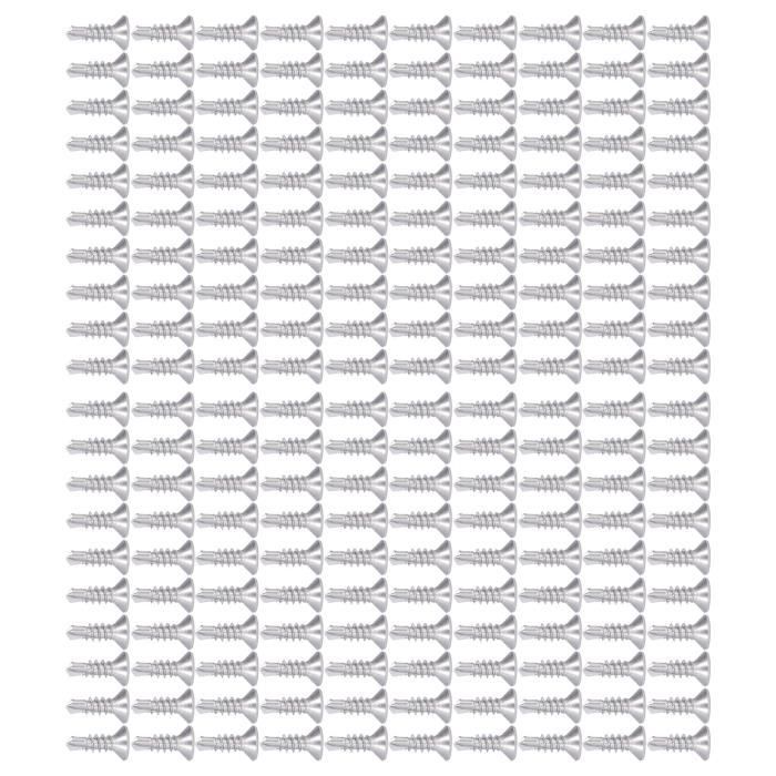 Duokon vis autoperceuse plate cruciforme 200 pièces vis autoperceuse 16mm 410 vis à tête fraisée ...