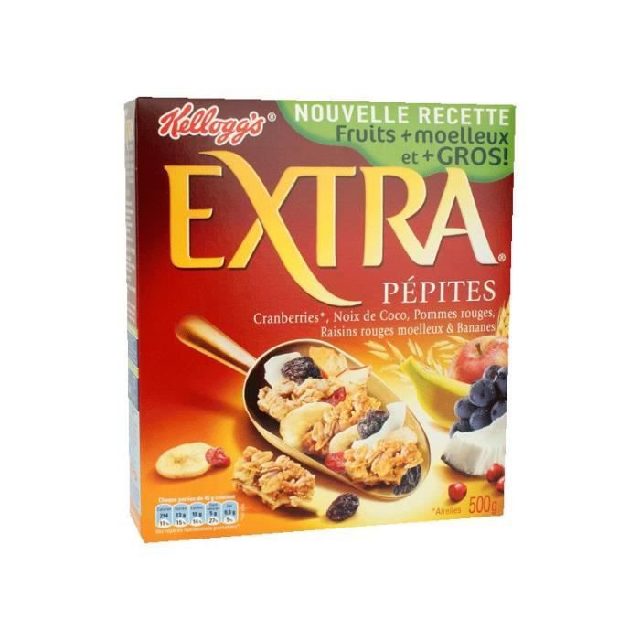 KELLOGG'S Extra pépites d'avoine croustillantes - Fruits secs - 500 g ...