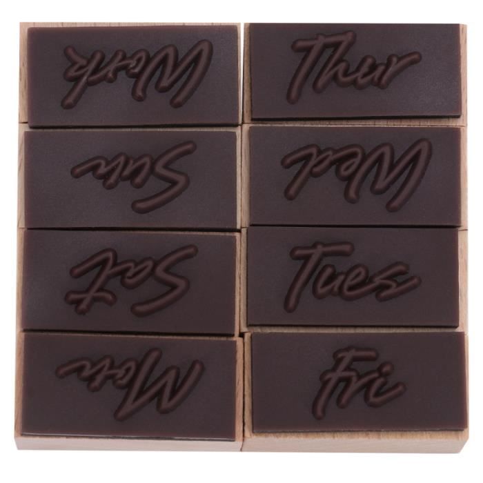 1 Pc En Bois Sceau Portable Carte De Voeux Timbre Creative Anglais ...