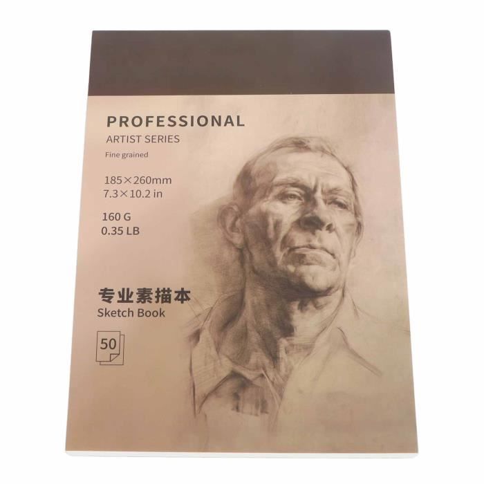 Tbest Carnet de croquis 160g 16K Sketch Book Professional Aquarelle ...