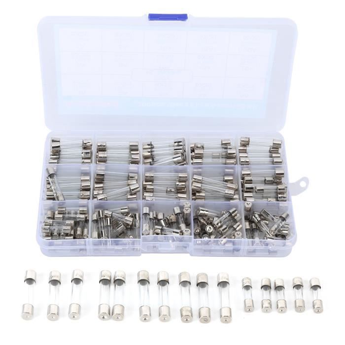 VBESTLIFE accessoire de fusible 200 pièces fusible tube en verre de sécurité 1-20A 250V 6x30mm ...