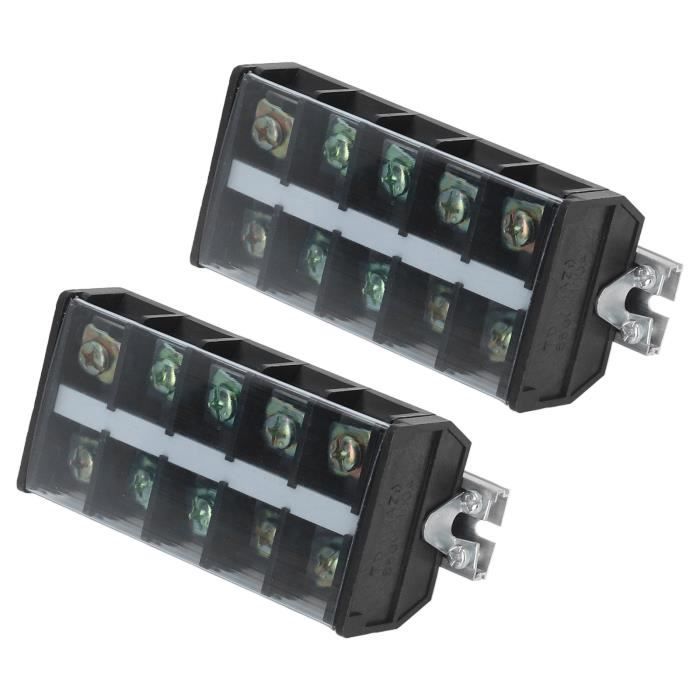 VBESTLIFE Bornier à vis Paire 660V 100A Bande de barrière à vis pour ...